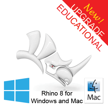 Rhino 8 Educational Upgrade Single User [R80U-E] for Windows or Mac ...